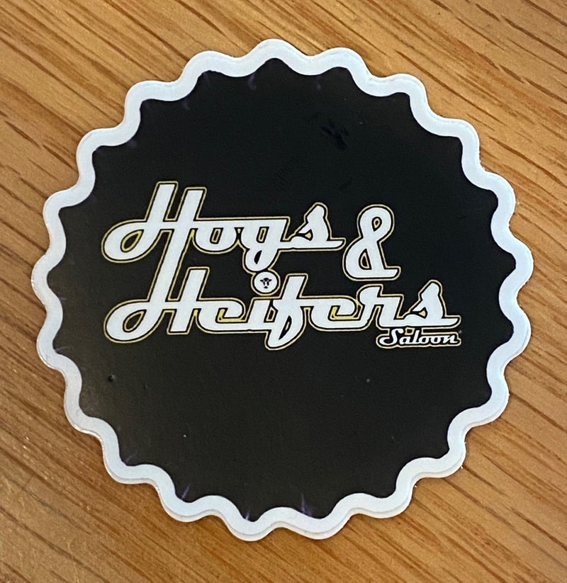 BOTTLE CAP STICKER | HOGS & HEIFERS SALOON LAS VEGAS