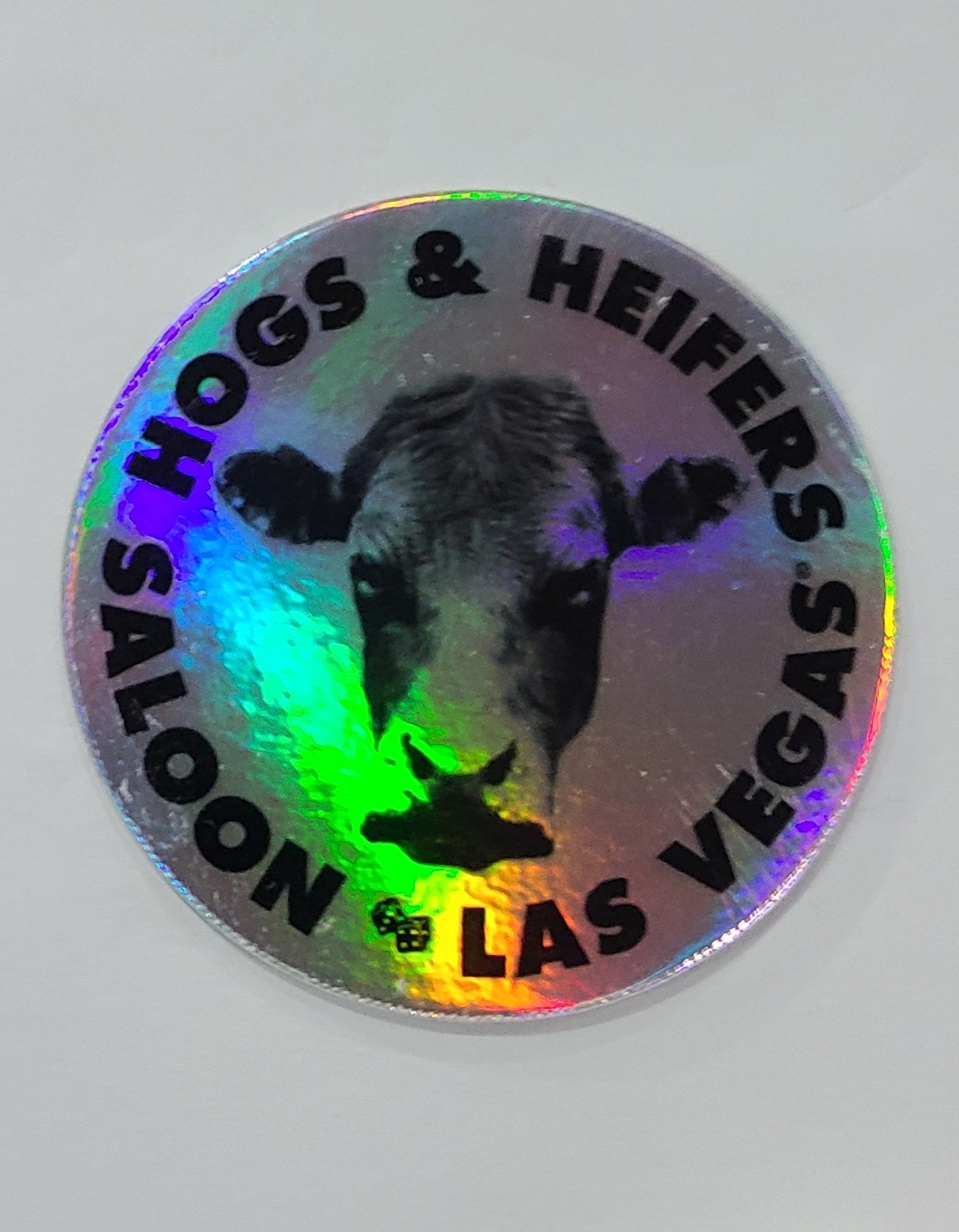 HOLOGRAPHIC LOGO STICKER 2" | HOGS & HEIFERS SALOON LAS VEGAS